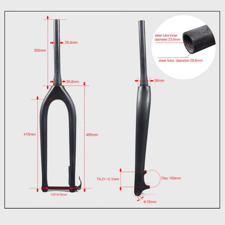 Mountain Bikes Carbon Fiber Forks | Free QR/Thru Axle for 27.5er & 29er