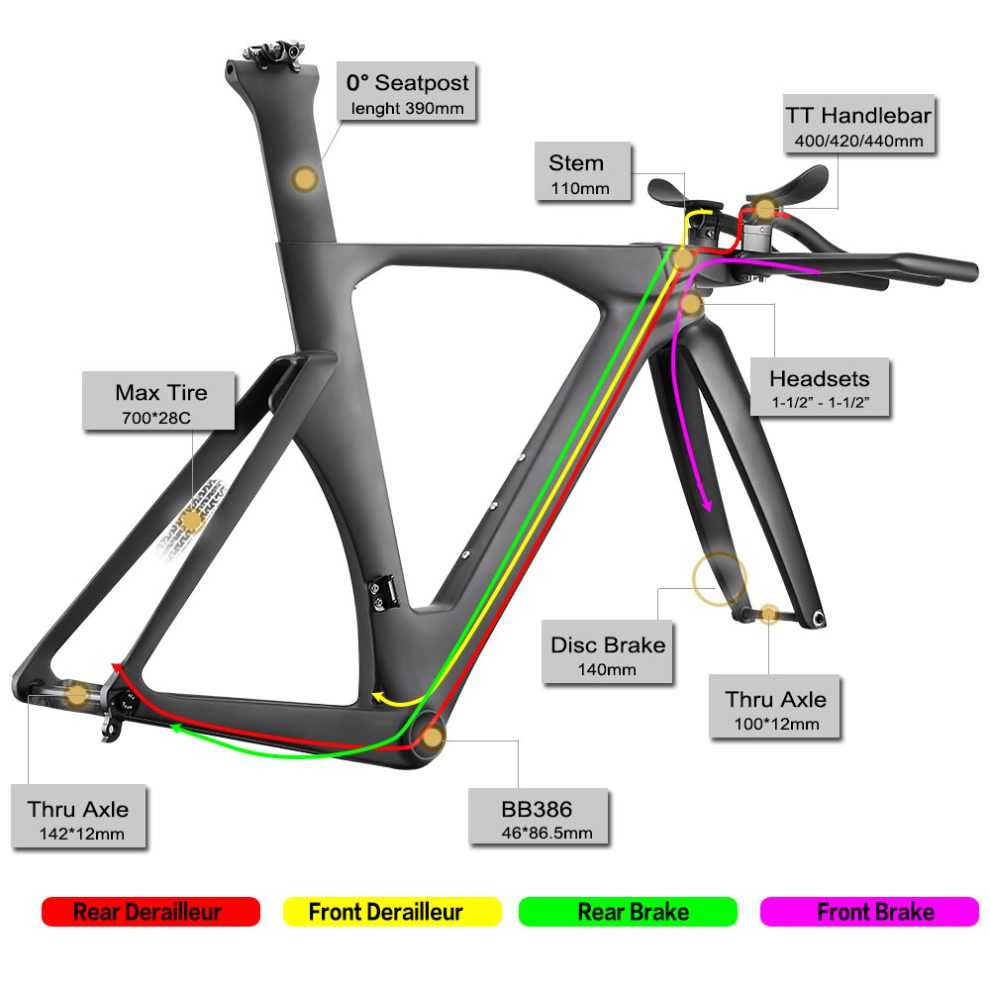 Carbon Triathlon Bike Frameset |Free Shipping in EU