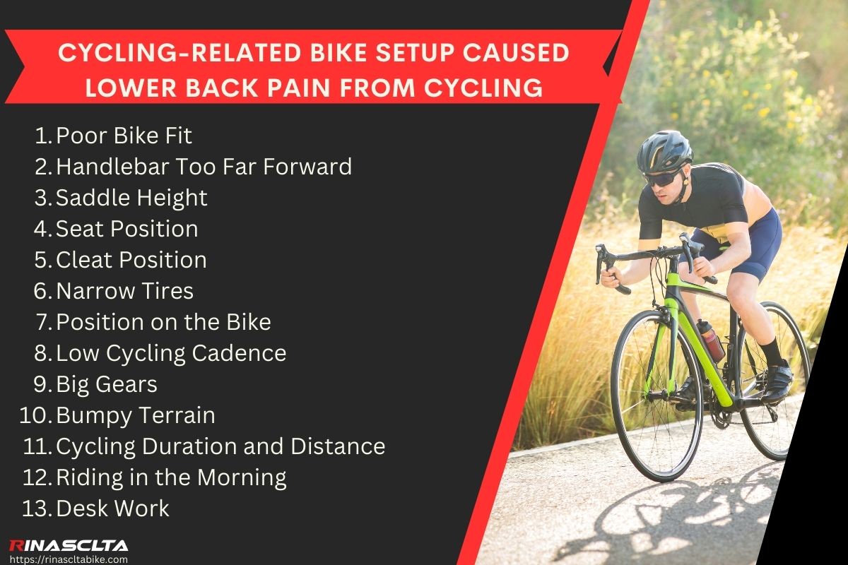 Lower back pain cycling: common types, what causes, how to fix and avoid