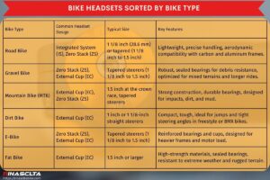 Bike headset: definition, types, materials, dimensions and how to choose