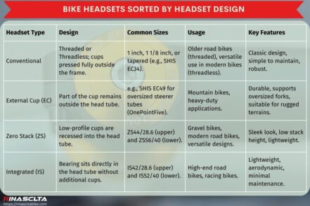 Bike headset: definition, types, materials, dimensions and how to choose